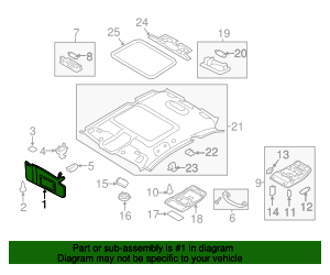 2012-2017 Audi Sun Visor 8U0-857-552-F-QM6 | AutoNationParts.com