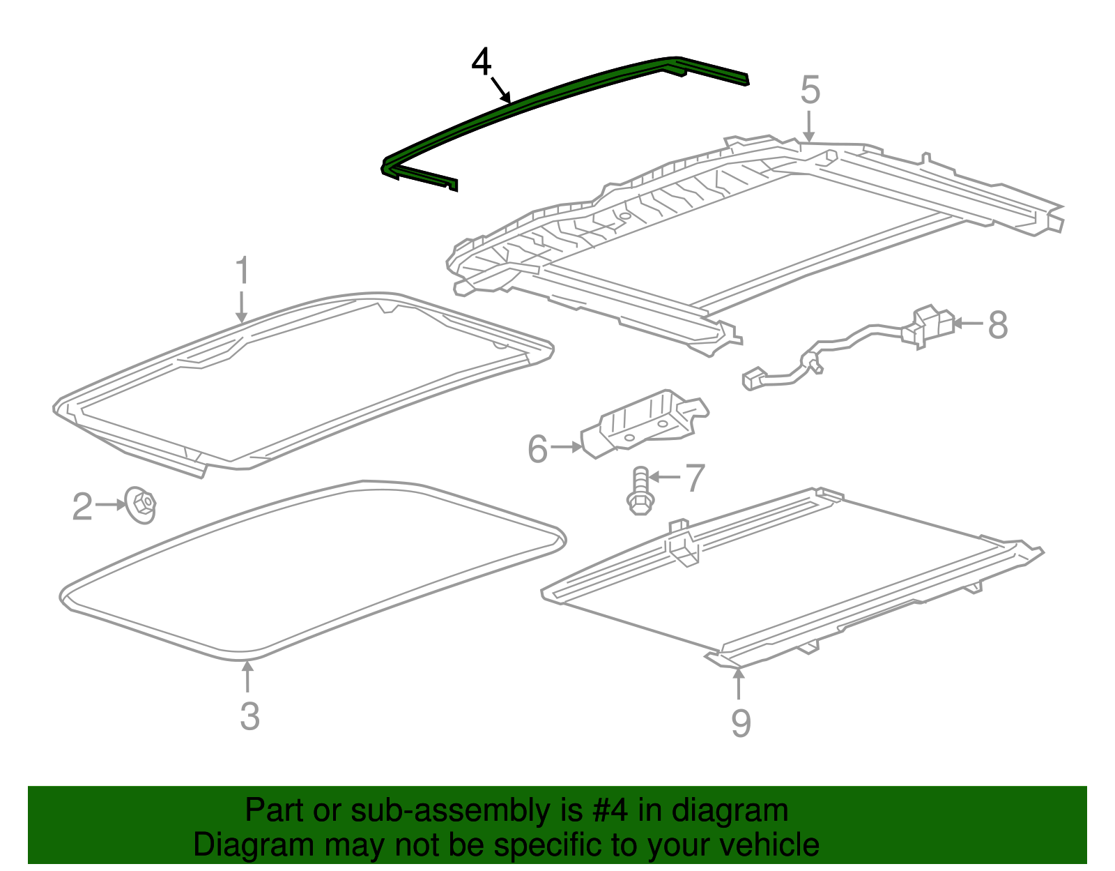 84991405 - Sunroof Air Deflector 2017-2024 GM | AutoNation Parts