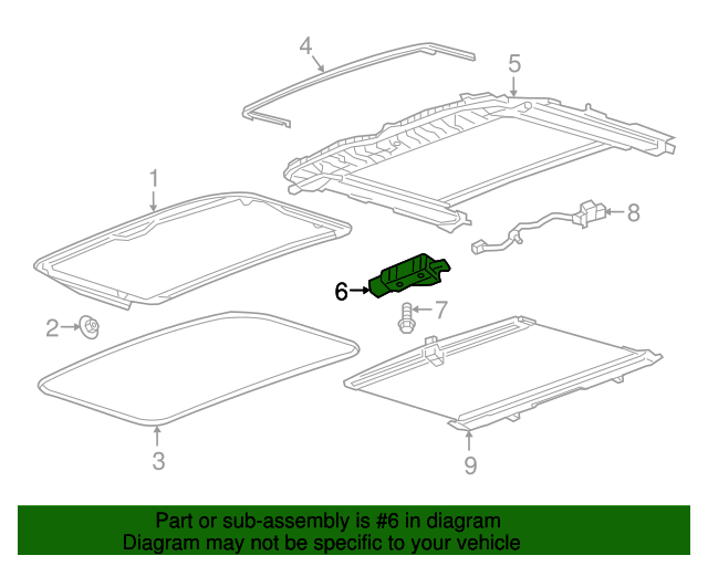2017-2023 GM Sunroof Sunshade Motor with Control Module 84379143 GM ...