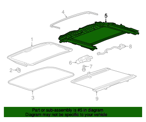 2017-2023 GM Sunroof Housing 84815603 | OEM Parts Online