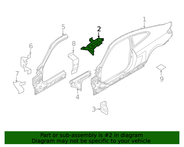 41-00-9-449-460 - Uniside Panel Upper Bracket - 2021-2024 BMW | BMWPartsHub