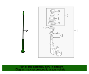 NF47-66-A30A - Antenna Mast 2006-2015 Mazda MX-5 Miata ...
