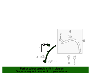 75874-0E040 - Wheel Arch Molding 2016-2022 Lexus | AutoNationParts.com