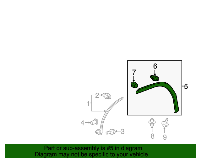 2016-2022 Lexus Wheel Opening Molding 75605-0E010 | Lexus Parts Outlet