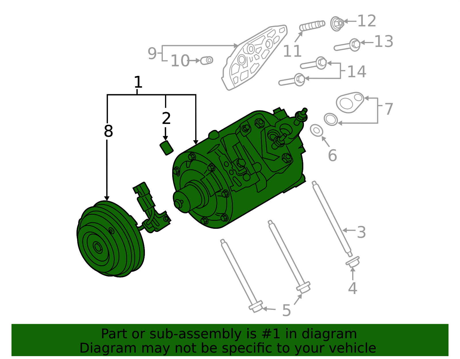 Genuine OEM Ford Part - Compressor Assembly K2GZ-19703-A | Genuine OEM ...
