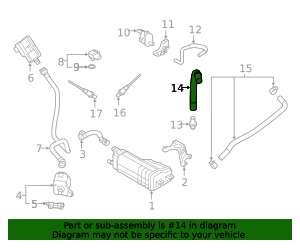 2018-2024 Subaru PCV Valve Hose 99081AA730 | AutoNationParts.com