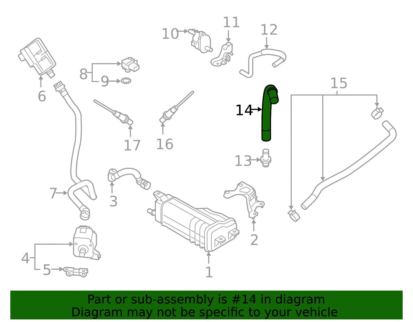 2018-2024 Subaru PCV Hose 99081AA730 | Subaru Parts Guys