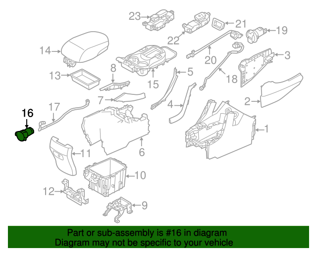 2017-2019 Hyundai 12 Volt Accessory Power Outlet 95120-A3000 ...
