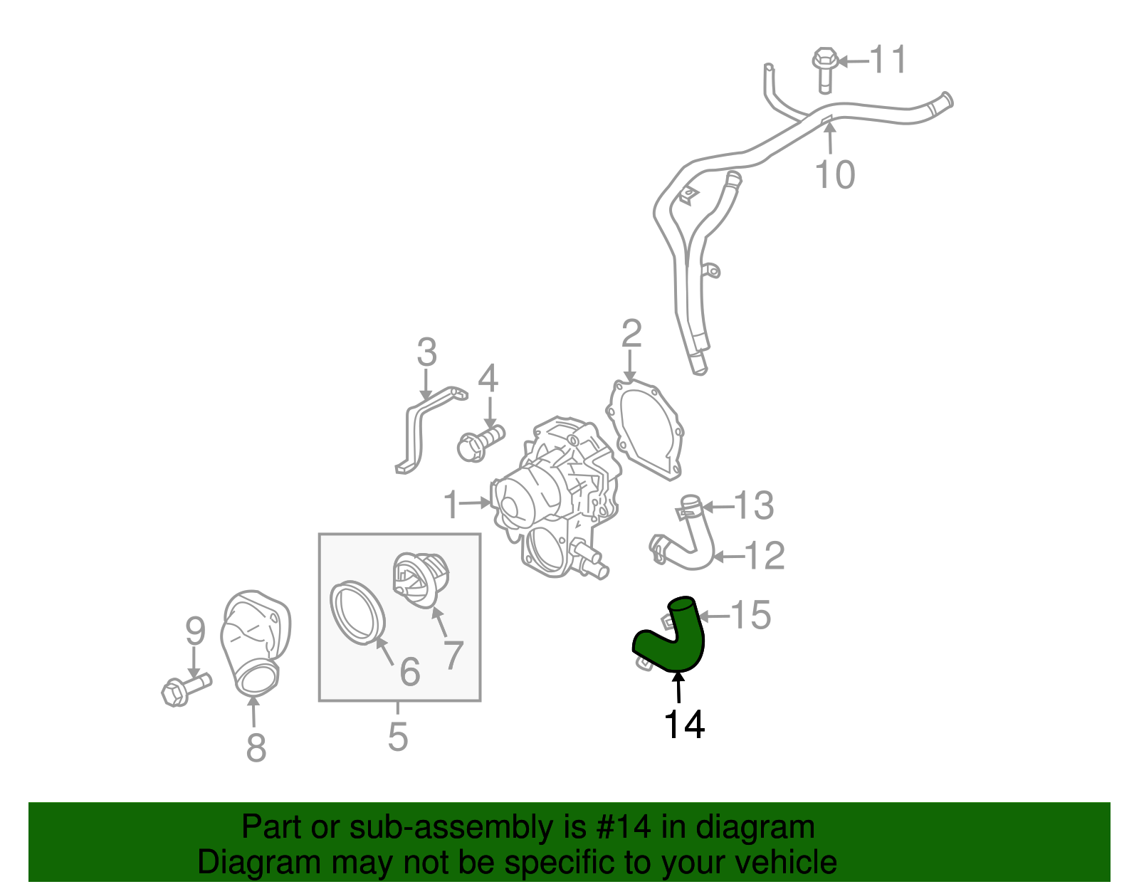 2002-2021 Subaru By-Pass Hose 807615182 | Subaru Parts Store