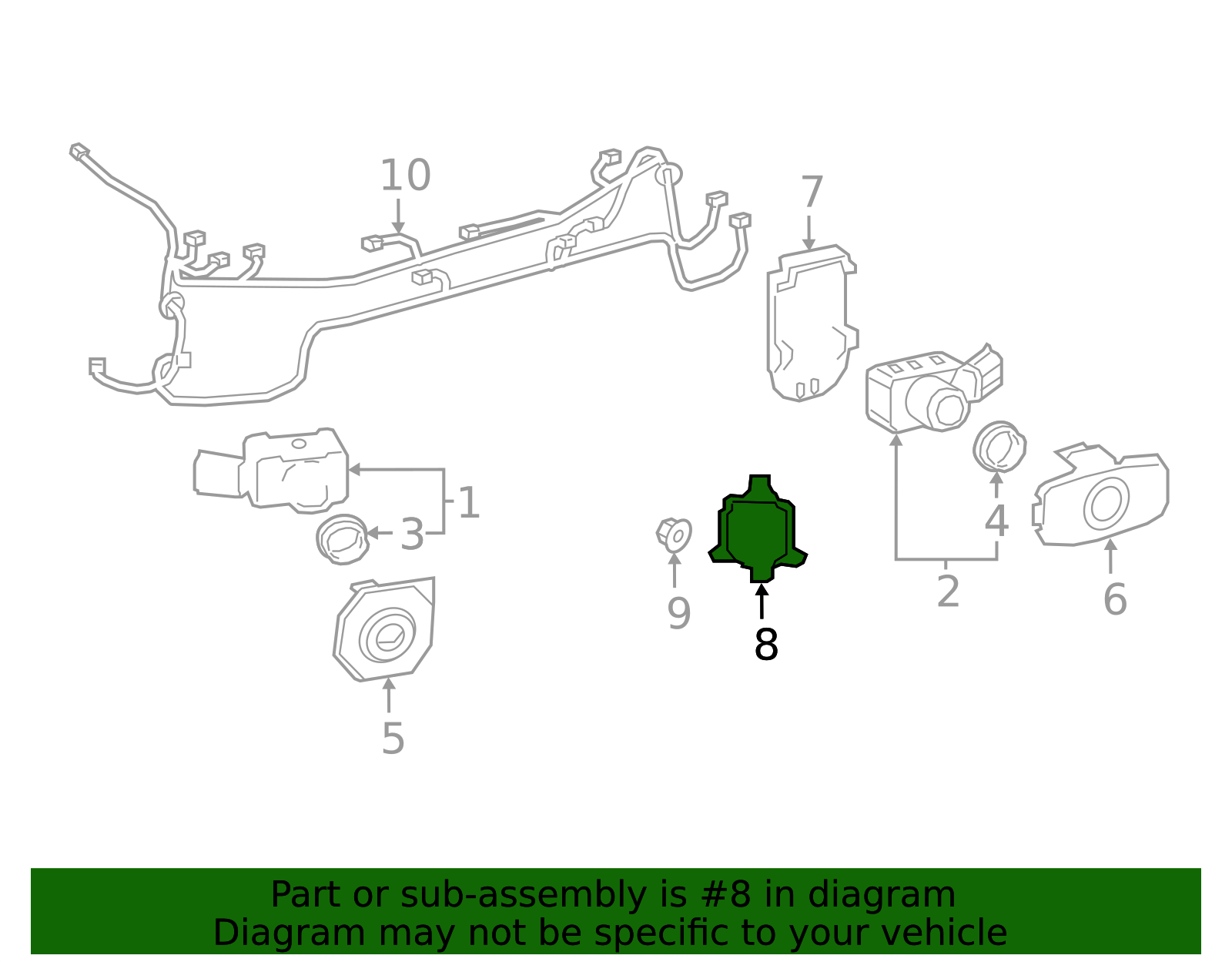 Genuine Toyota Distance Sensor part# 88162-07041 for 2019-2022 Toyota ...