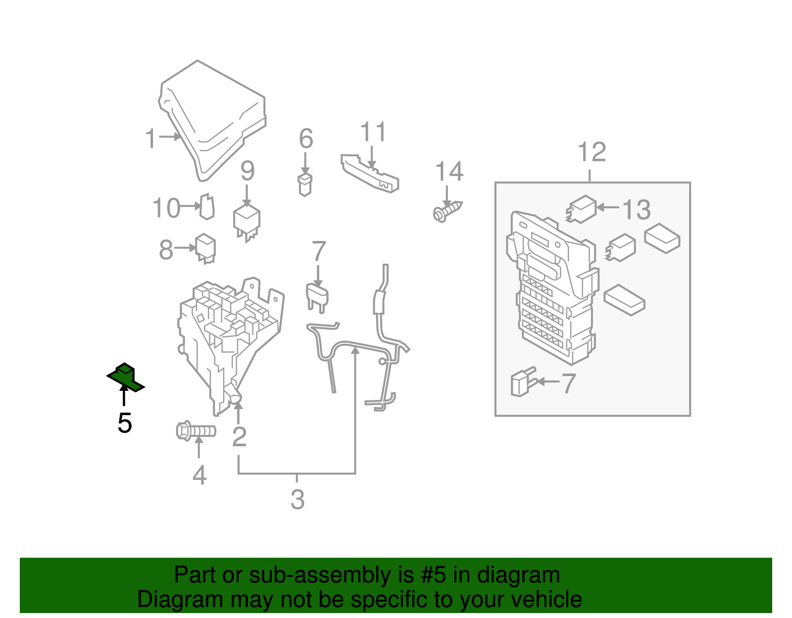2005-2018 Subaru Main Fuse 82211FC120 | Subaru Parts Guys