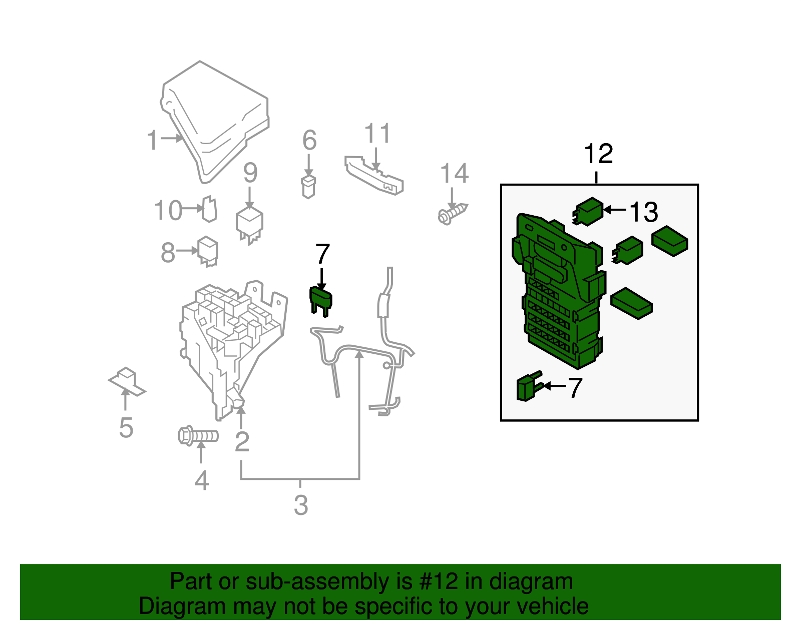 82290AJ00A - High-Quality Junction Block for 2010-2012 Subaru ...