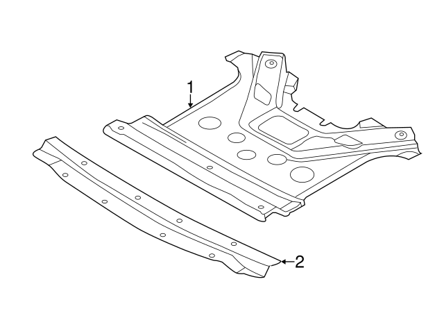2012-2019 BMW Interm. piece engine compartment shield. 51-75-8-056-414 ...