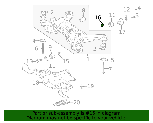 246-353-05-00 - Differential Mount Bracket 2020-2023 Mercedes-Benz ...