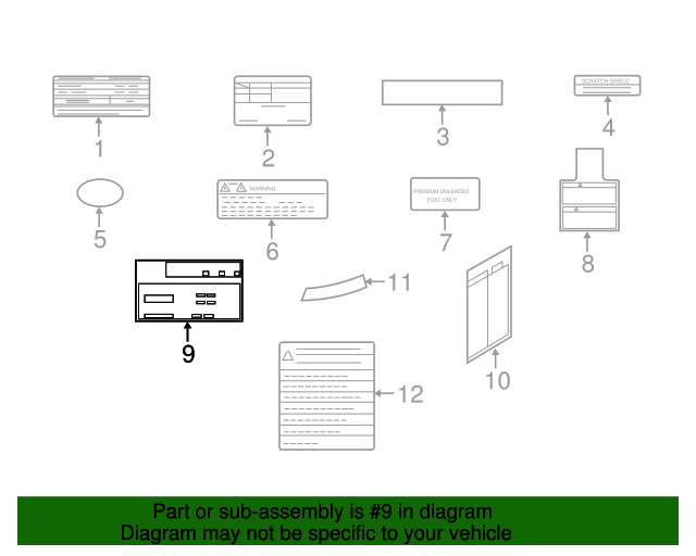 2014-2019 Infiniti Tire Info Label 99090-4AM1B | Infiniti of Orland Park