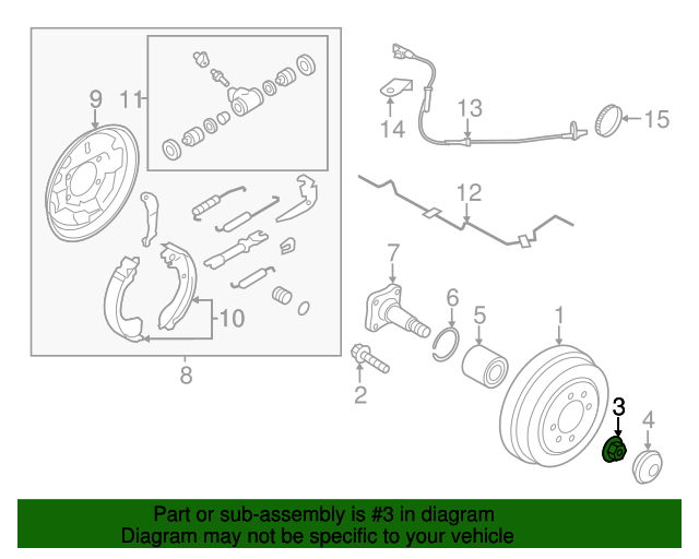 2012-2019 Nissan Lock Nut 43262-1HA1A | TascaParts.com