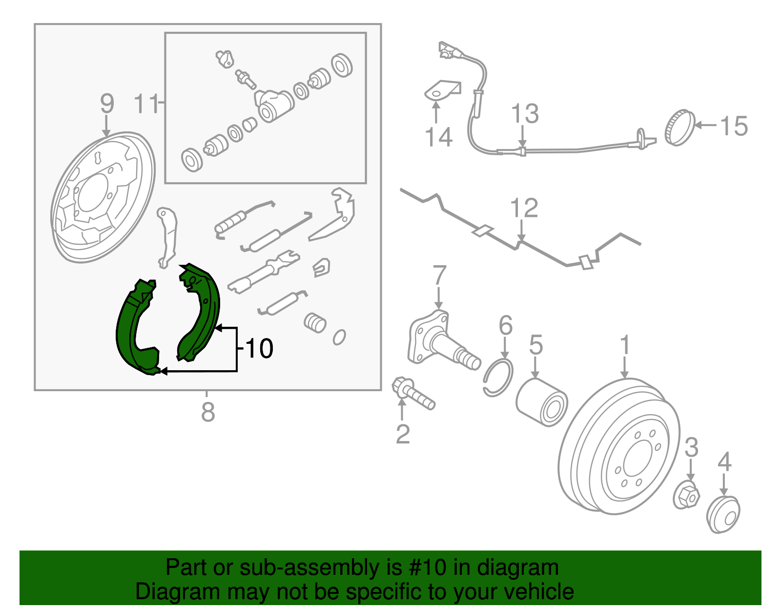 2012-2019 Nissan Brake Shoes D4060-3VA0B | Nissan Parts Central