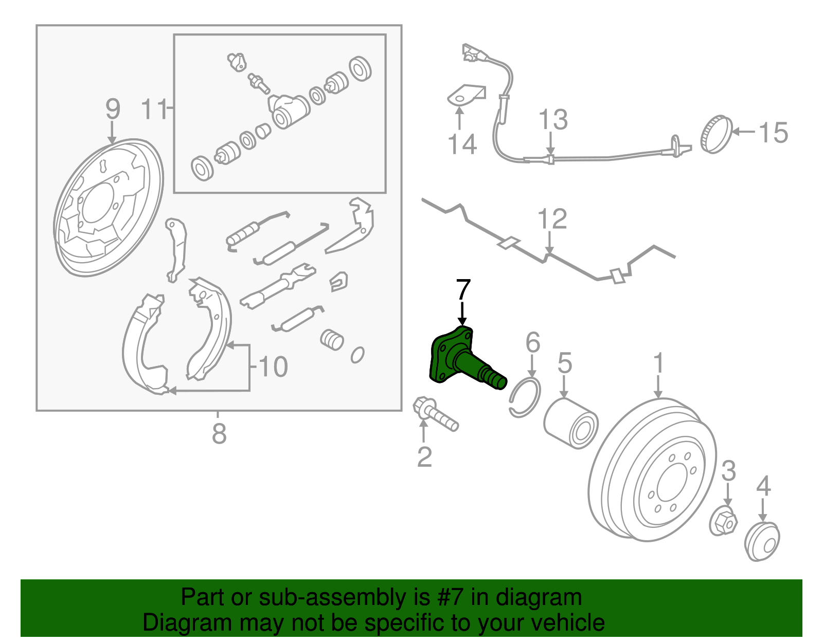43042-1HA0A - Stub Axle (Rear) - 2012-2019 Nissan | Nissan OEM Parts Direct