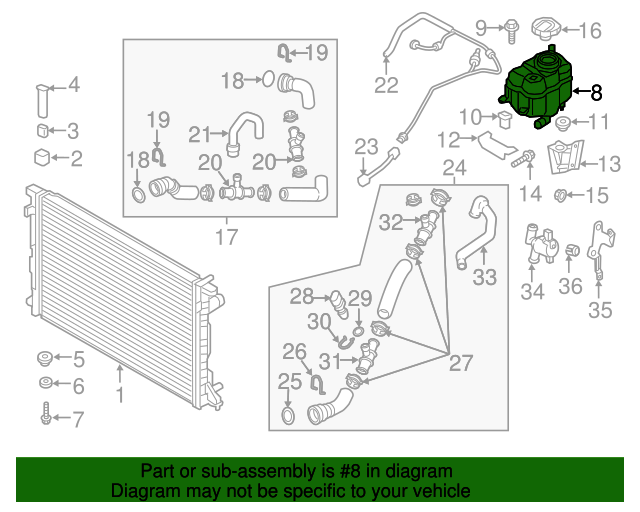 4M0-121-403-H - Engine Coolant Reservoir 2017-2024 Audi Q7 | AutoNation ...