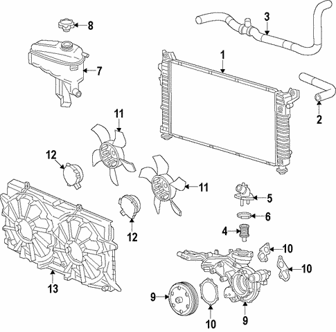 OEM Radiator & Components for 2015 Chevrolet Suburban | GMPartsCenter.net