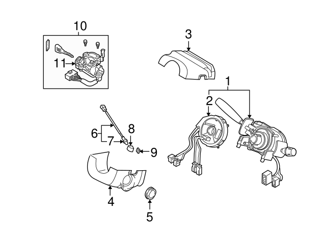 2002-2005 Kia Sedona Combination Switch 0K58V-66120 | TascaParts.com