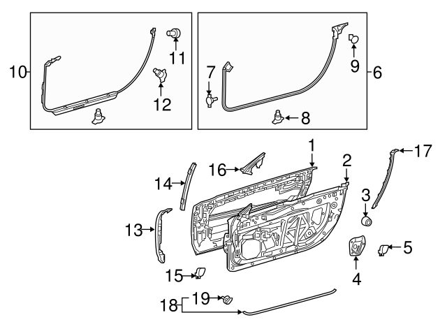 2018-2021 Lexus Front Weather-Strip 67866-11010 | OEM Parts Online