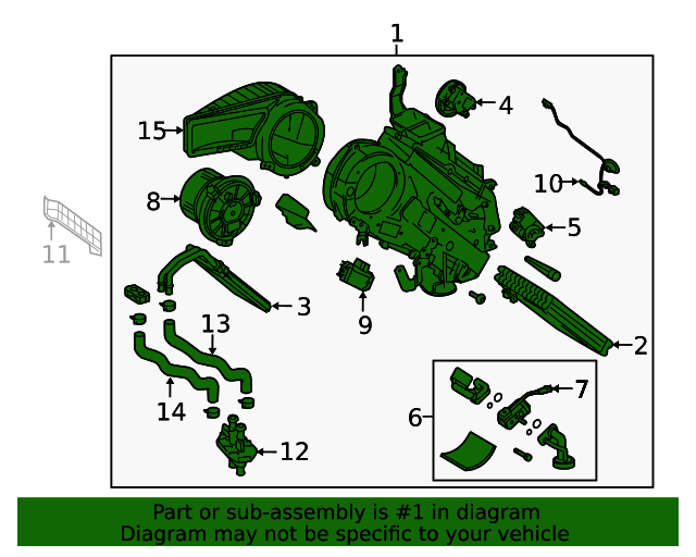 2020-2022 Toyota Sequoia Evaporator Assembly 87030-0C060 | Toyota Parts ...