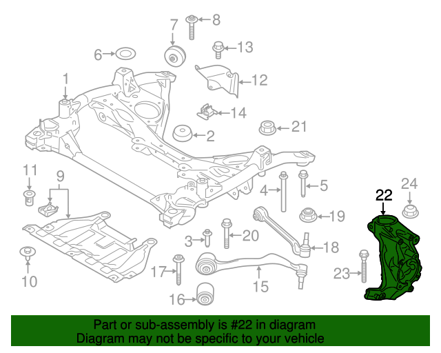 31-21-6-799-098 - Steering Knuckle 2014-2024 BMW | AutoNationParts.com