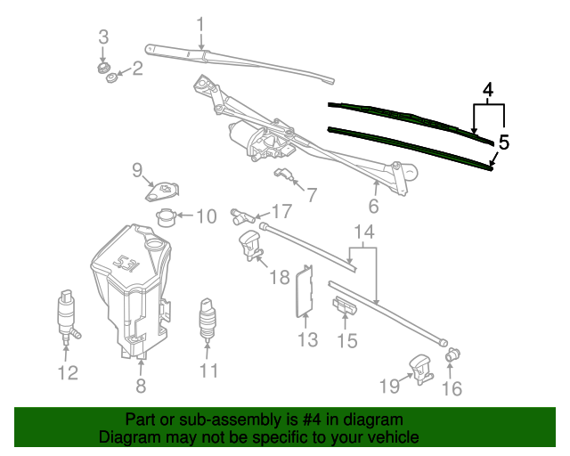 Genuine BMW 61-61-7-198-670 | Wiper Blade, Left | FREE Shipping on Most ...