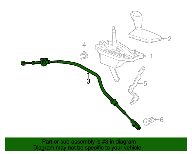 23104556 - Automatic Transmission Range Selector Lever Cable 2014 ...