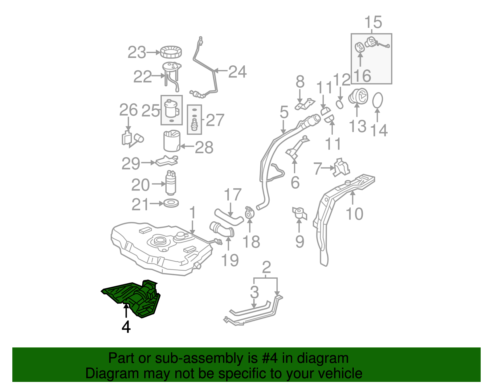 2005-2008 Toyota Fuel Tank Shield 77641-02050 | Toyota AutoNation Parts