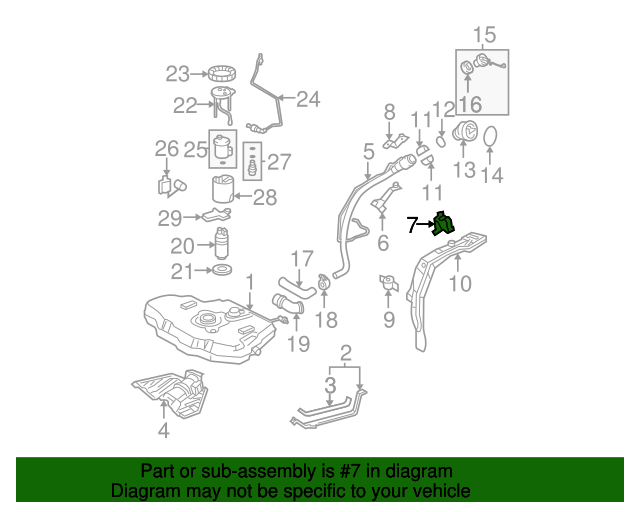 2005-2013 Toyota Filler Pipe Upper Support 77296-02010 | Toyota Parts ...