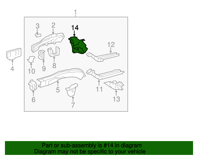 2002-2018 Toyota Torque Box 57077-06040 | Toyota Parts Center