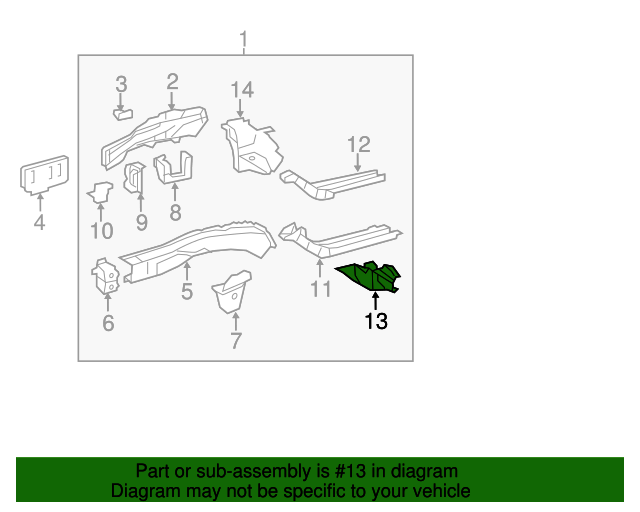 57032-06010 - Lower Reinforced - 2005-2018 Toyota | OEM Genuine Toyota ...
