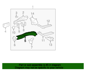 Genuine Toyota Inner Rail part# 57111-06021 for 2011-2020 Toyota ...