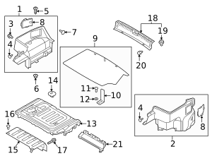 85770-A8500WK - Back Panel Trim - 2017-2020 Kia Optima | Kia Auto Parts