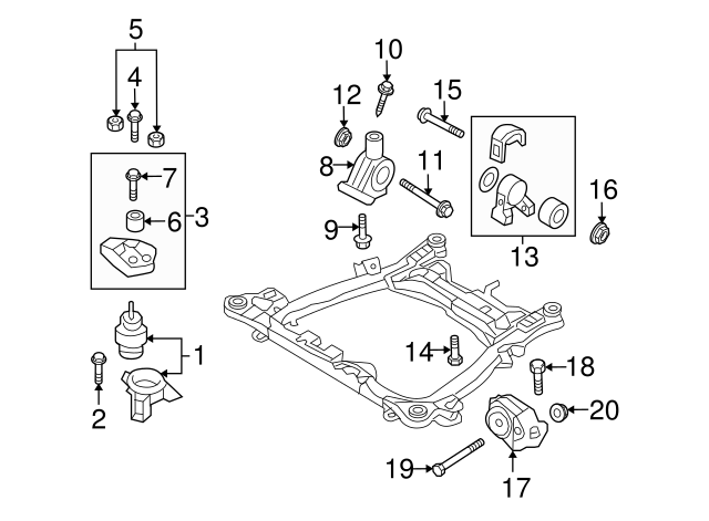 21830-4D500 - Trans Mount 2006-2014 Kia Sedona | Kia.Parts Store