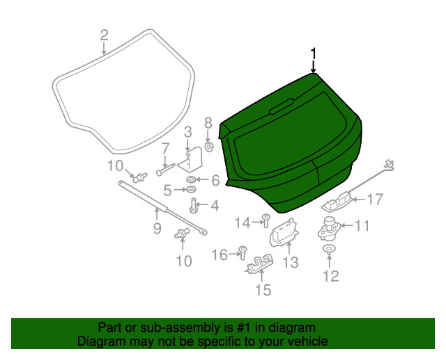 93184005 - Gate 2008 Saturn Astra | Gateway Buick GMC Parts