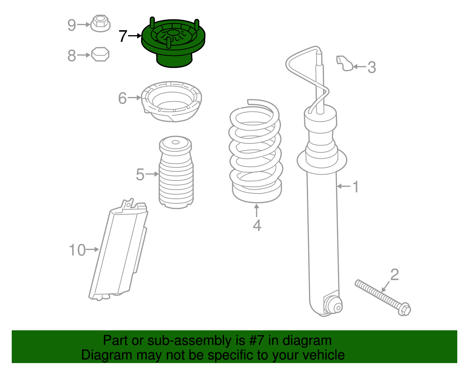 Genuine BMW 33-50-2-284-454 | Suspension Shock Absorber Mount | FREE ...