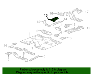 23467781 - Front Passenger Side Floor Body Mount Reinforcement 2015 ...