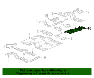 2015-2022 GM Floor Panel Tunnel Reinforcement 22903280 | GMPartsDirect.com