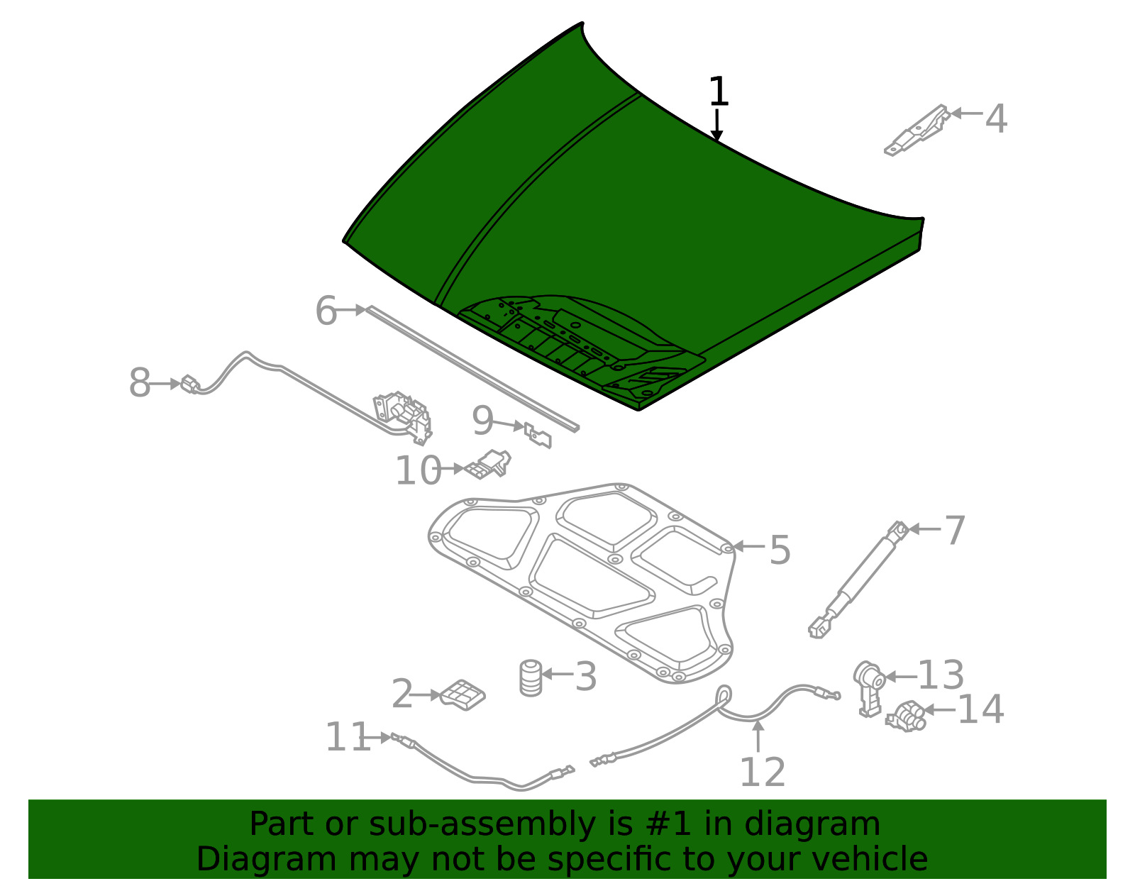 2021-2024 Genesis GV80 Hood 66400-T6000 | Hyundai Wholesale Direct