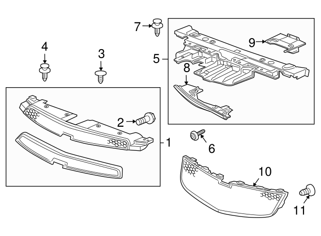 2011-2014 Chevrolet Cruze Front Lower Grille 95225615 | OEM Parts Online
