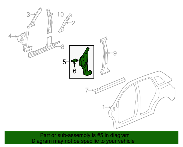 2008-2015 GM GM 96474346 Driver Side Windshield Inner Side Frame ...