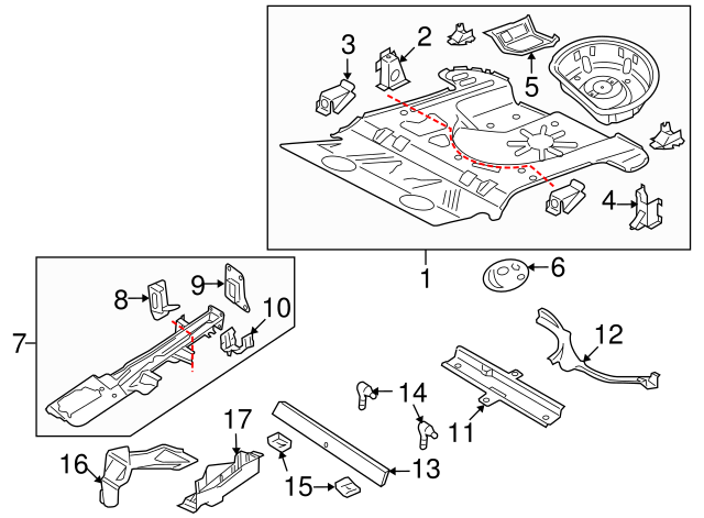 2006-2015 Audi Reinforced Plate 1K6-803-133 | AutoNationParts.com