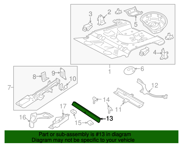 2008-2015 Audi Front Cross-Member 8J0-803-183-B | OEM Parts Online