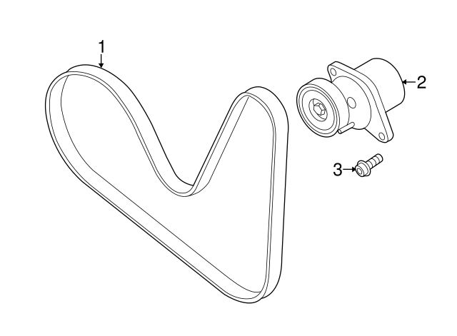 2012-2024 Audi Accessory Drive Belt Tensioner Assembly 06L-903-133-D ...