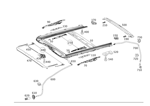 Tilting/Sliding Roof Frame for 2011 Mercedes-Benz E 63 AMG® | Mercedes ...