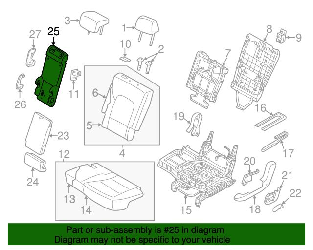 89910-B8200-VFG - Seat Armrest Base 2013-2019 Hyundai | AutoNationParts.com