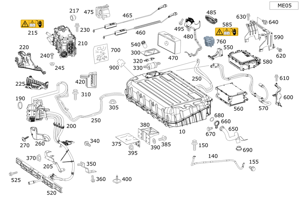 222-546-50-00 - Cable Duct 2015-2017 Mercedes-Benz S550e | Mercedes ...